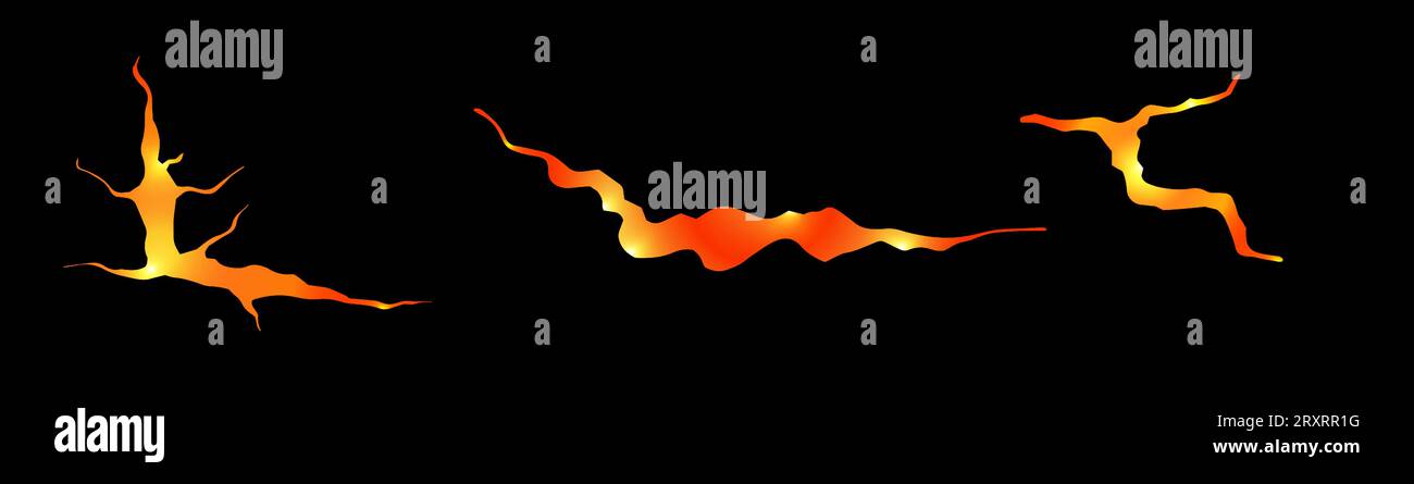 Lava crack. Earthquake and ground cracks, hole effect, craquelure and ...