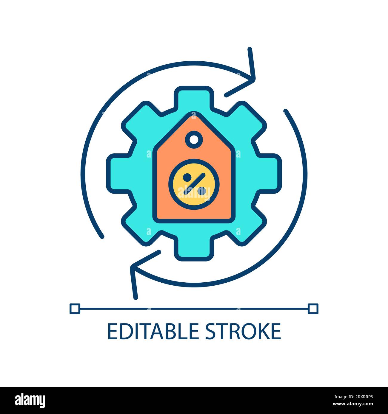 2D colorful thin line electronics icon Stock Vector Image & Art - Alamy