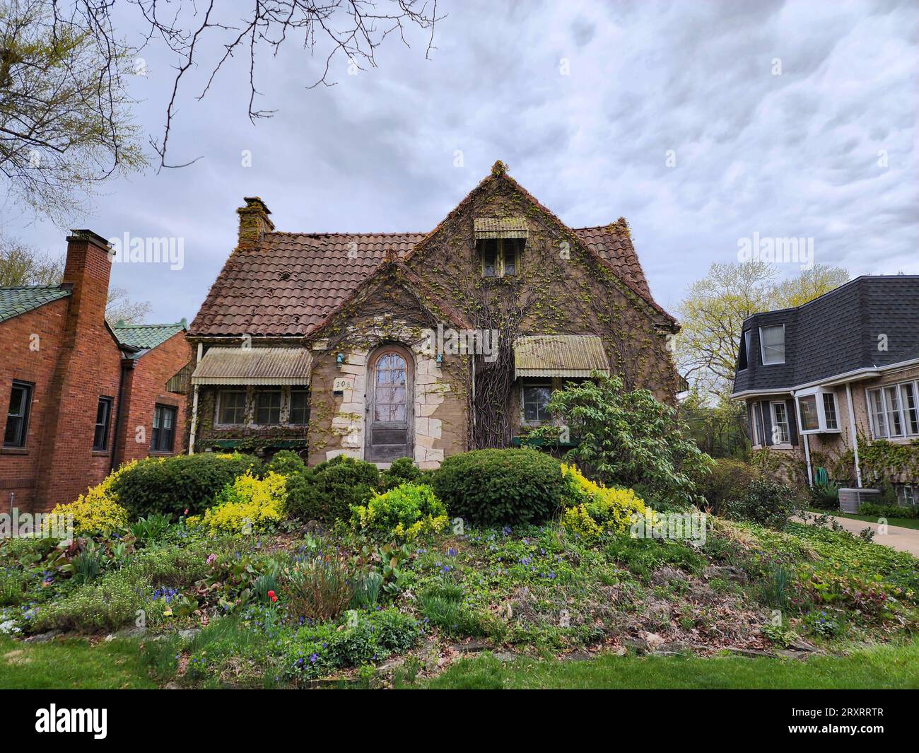 suburban house architecture. modern cottage house. architecture concept ...