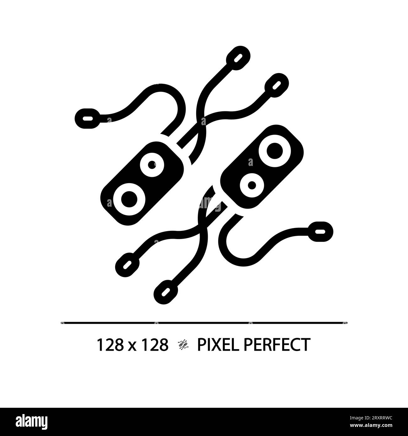 2D glyph style black helicobacter pylori simple icon Stock Vector Image ...