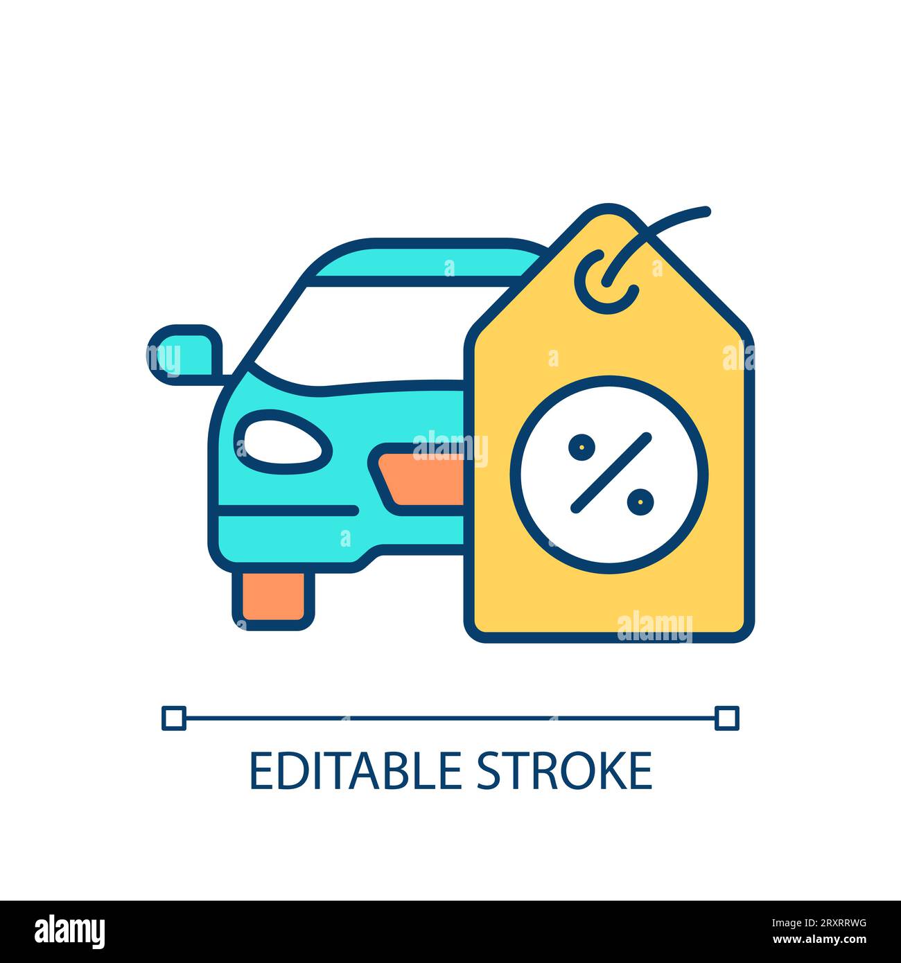 2D colorful thin line automotive icon Stock Vector Image & Art - Alamy