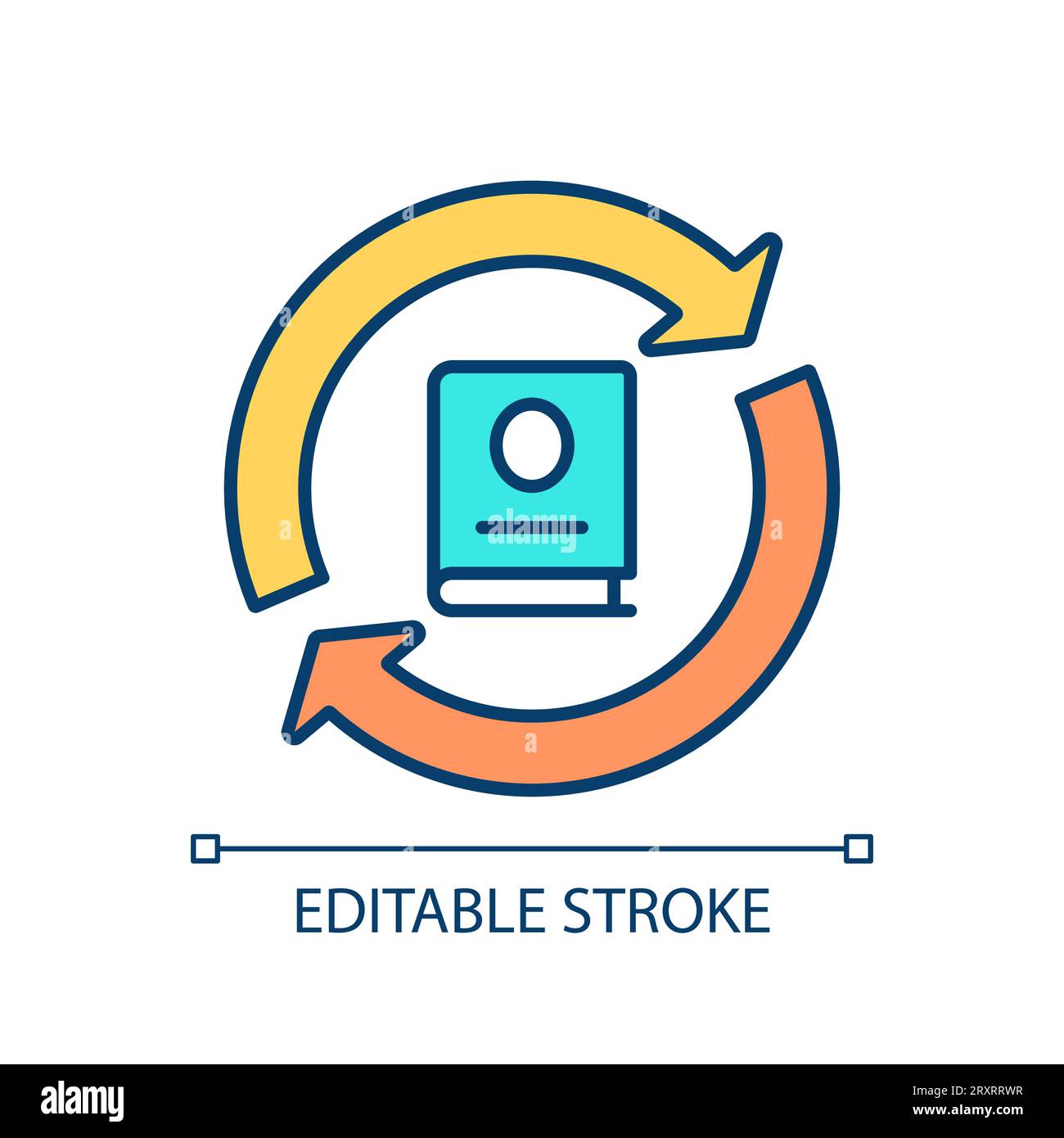 2D colorful thin line books icon Stock Vector Image & Art - Alamy