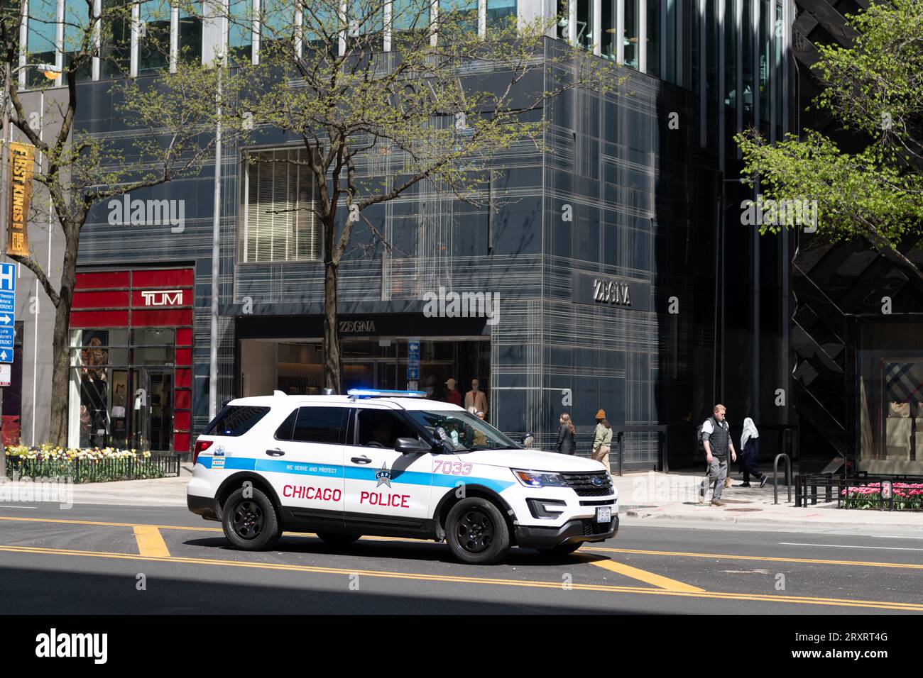 Chicago, USA - April 27, 2023: Law enforcement agency Chicago Police ...