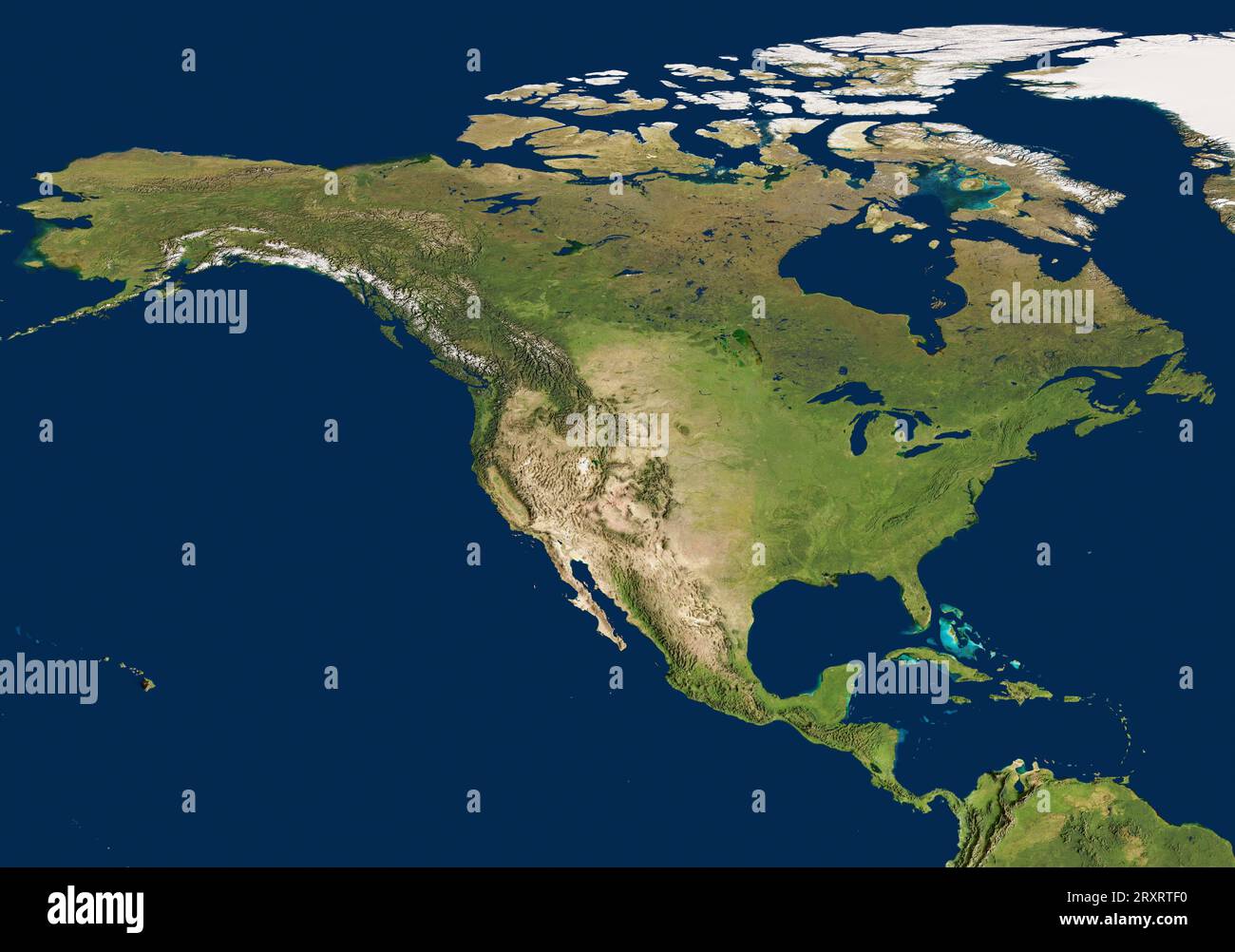 Satellite Map North America North America Satellite Stock Photos,
