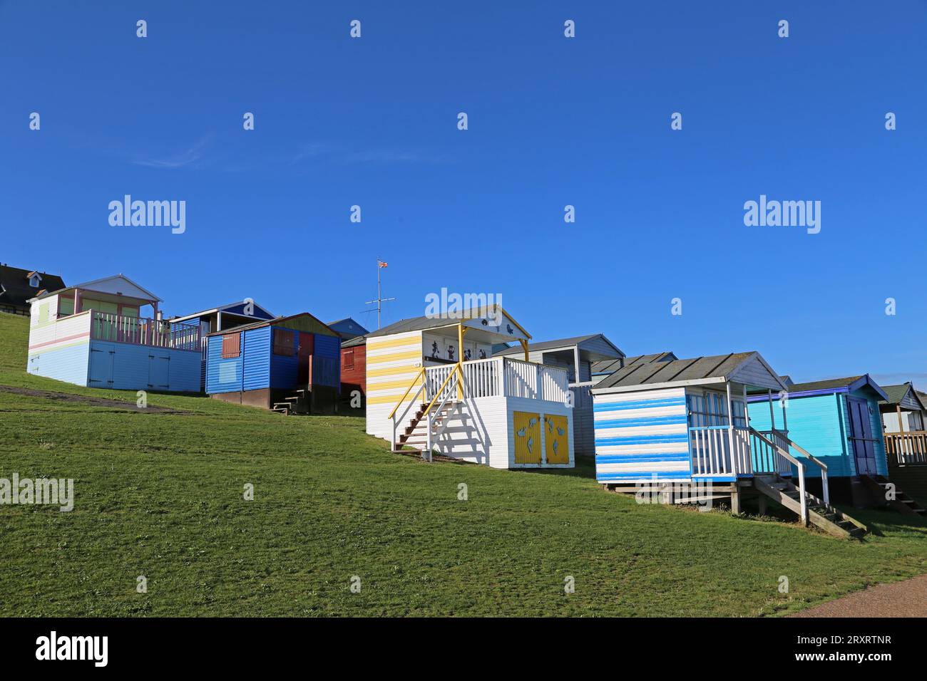 Beach Huts, Tankerton, Whitstable, Kent, England, Great Britain, United ...