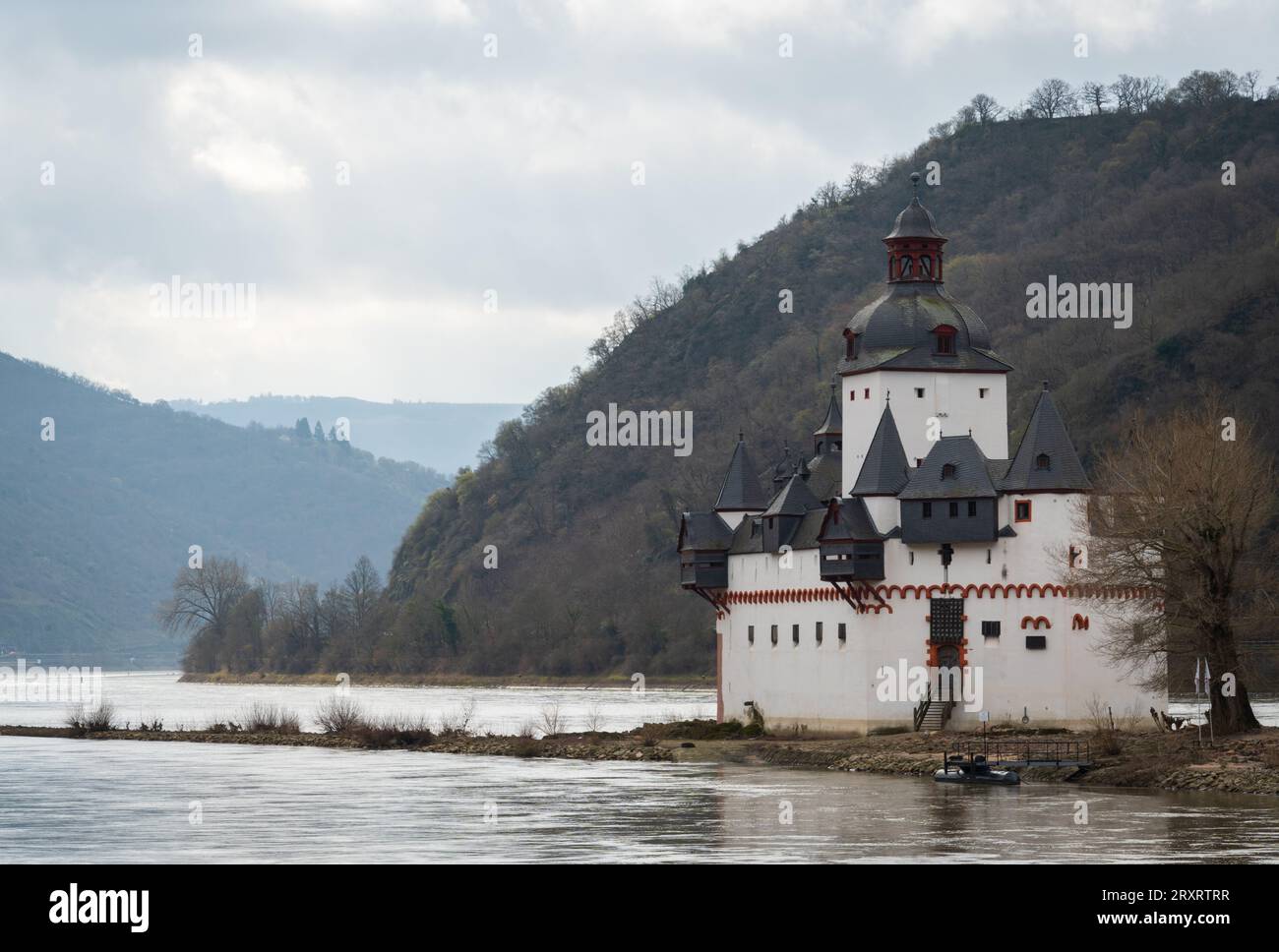 The Pfalzgrafenstein Castle in Kaub, Rhineland-Palatinate, Germany ...