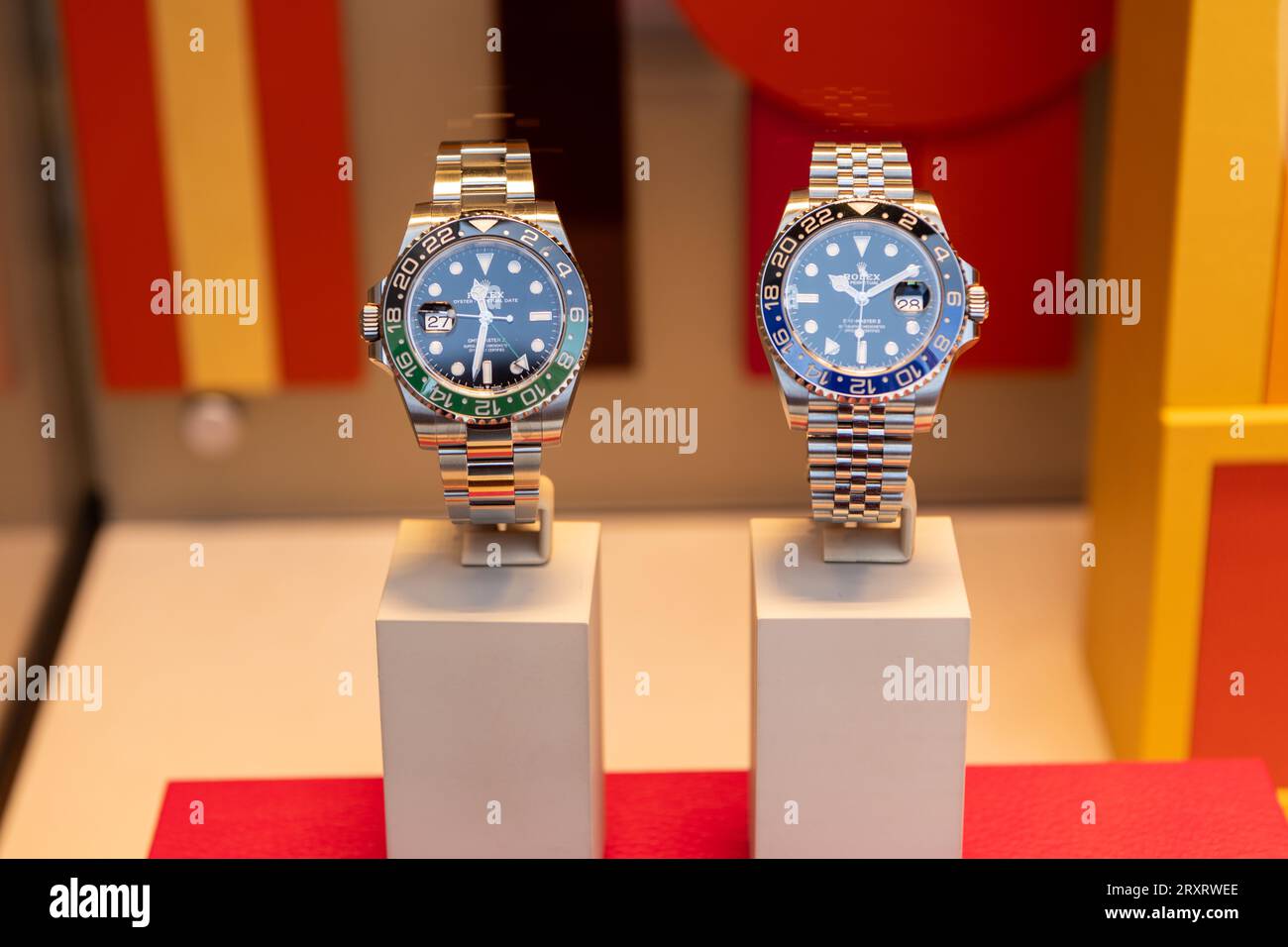 New York City, USA - August 05, 2023: Rolex Mens GMT-Master luxury ...