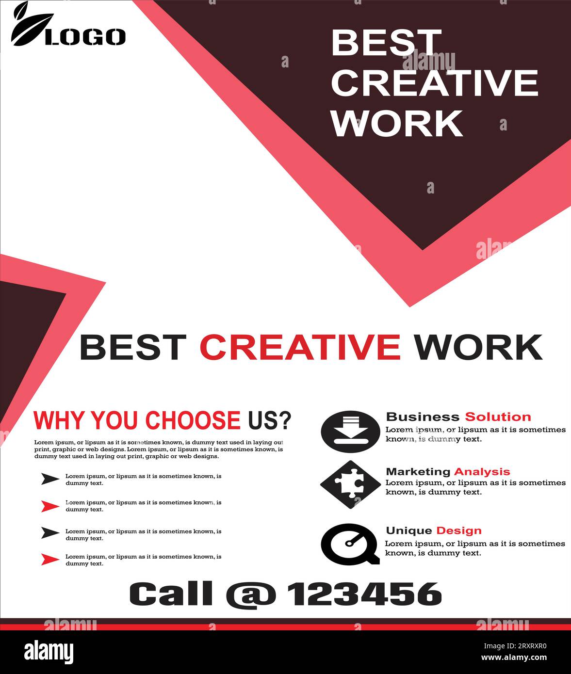 Digital Marketing Creative Work Business Promotion Flyer Stock Vector ...