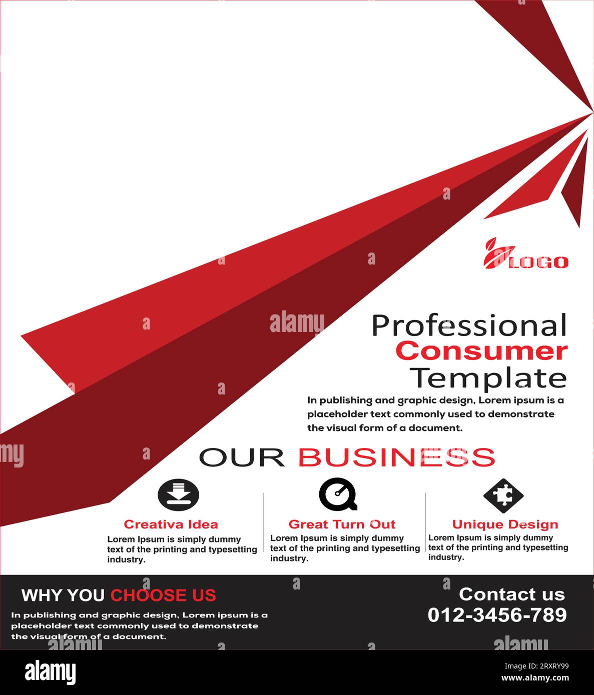 Editable trendy modern Professional Consumer Template Flyer Stock ...