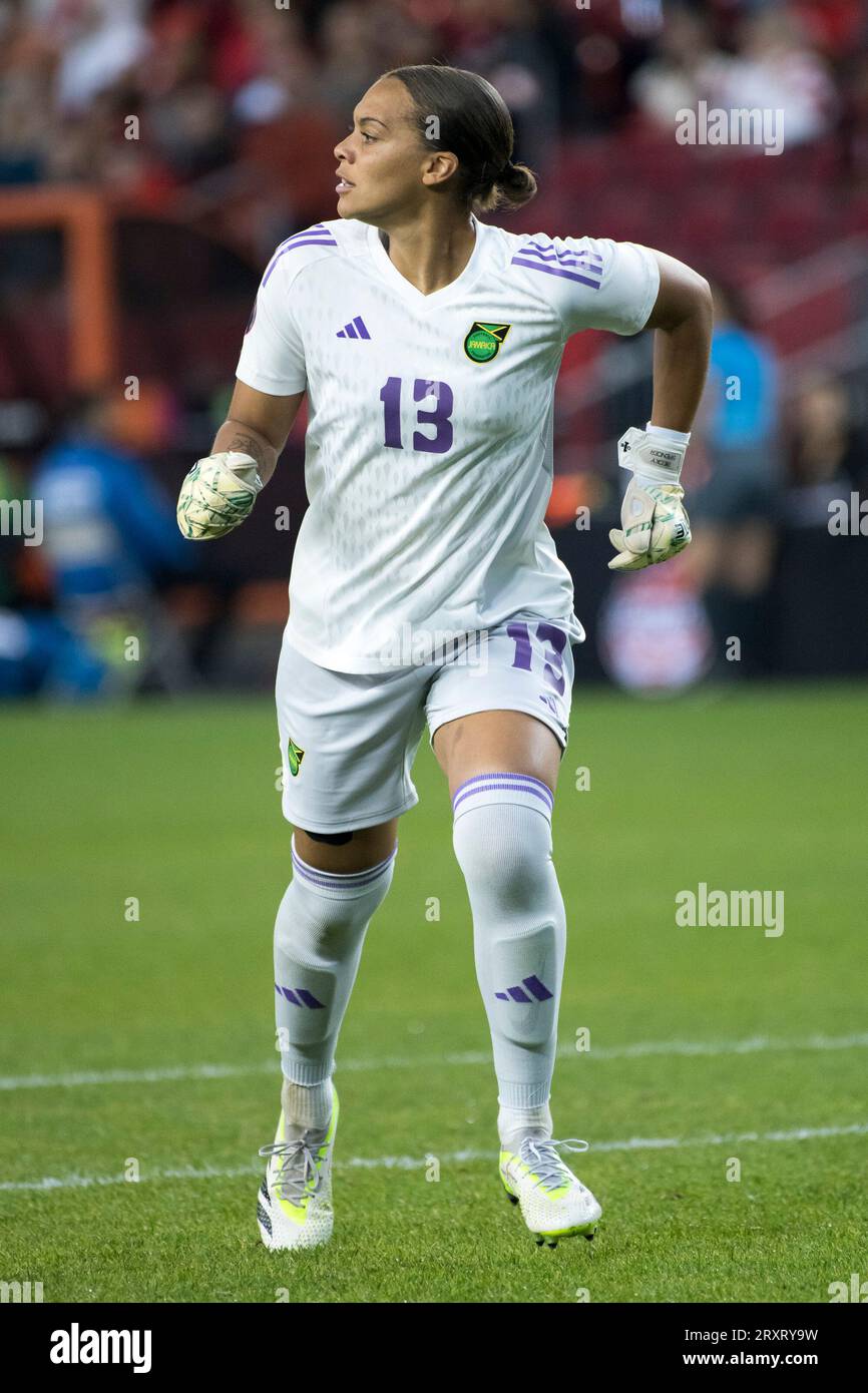 Rebecca Spencer #13 in action during the CONCACAF Women's Championship ...