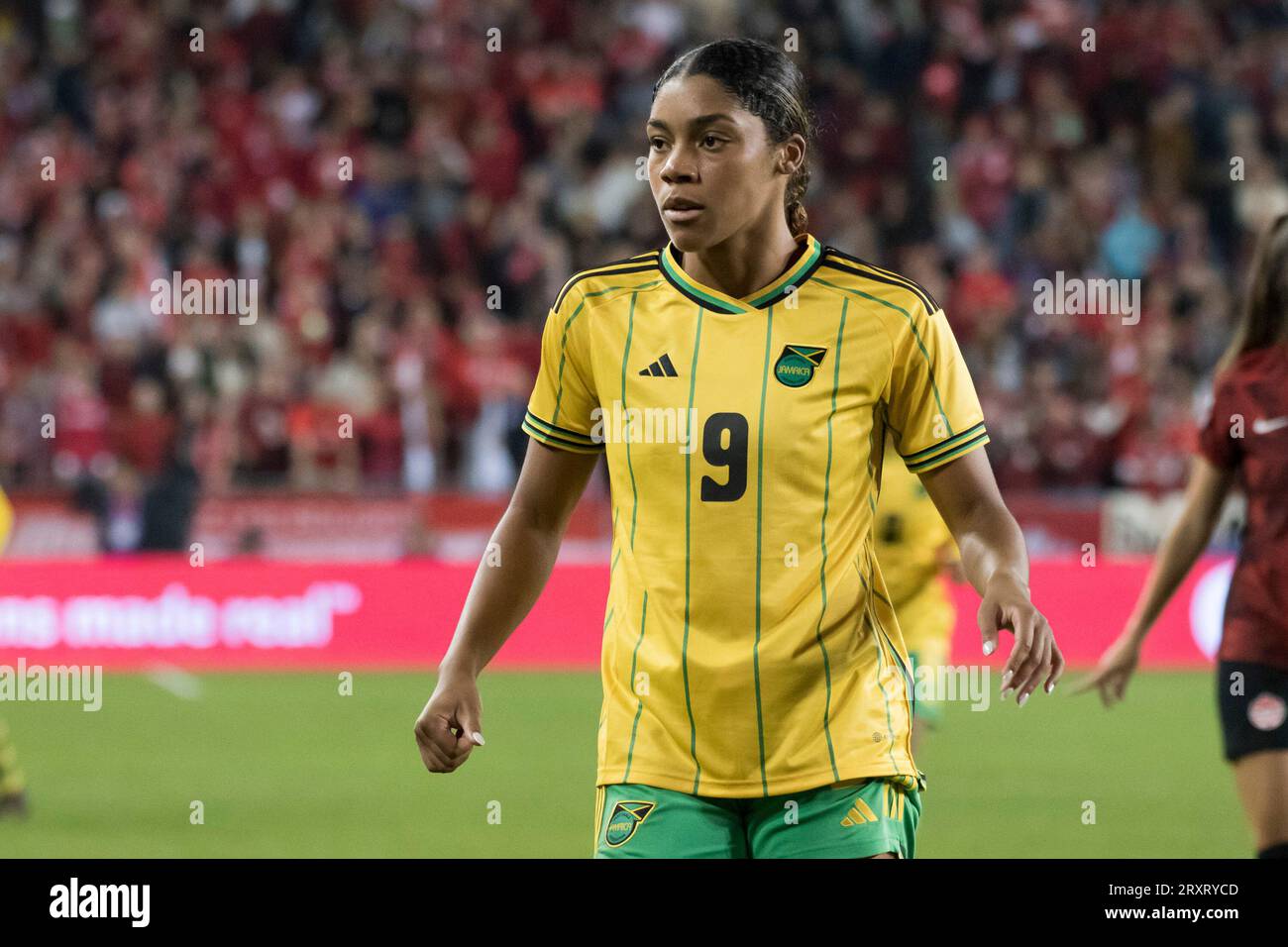 Kameron Simmonds #9 in action during the CONCACAF Women's Championship ...