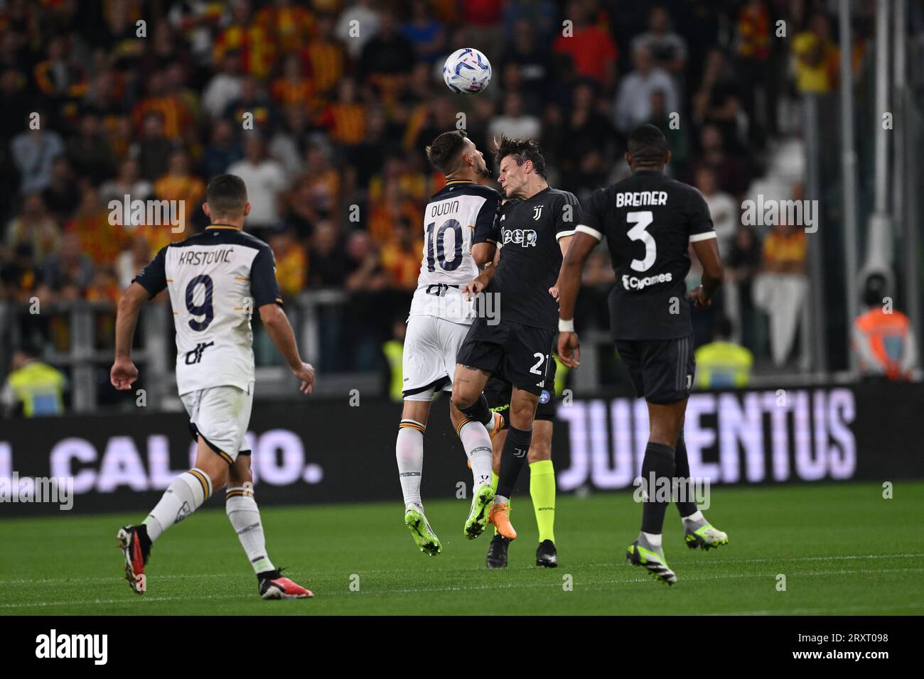 Nikola Krstovic (Lecce)Oudin Remi (Lecce)Nicolo Fagioli (Juventus ...