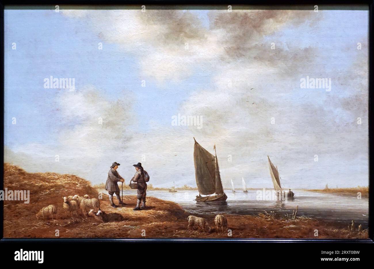 Dutch River View (c.1640) by Aelbert Cuyp (1629-1691).Dordrecht the ...