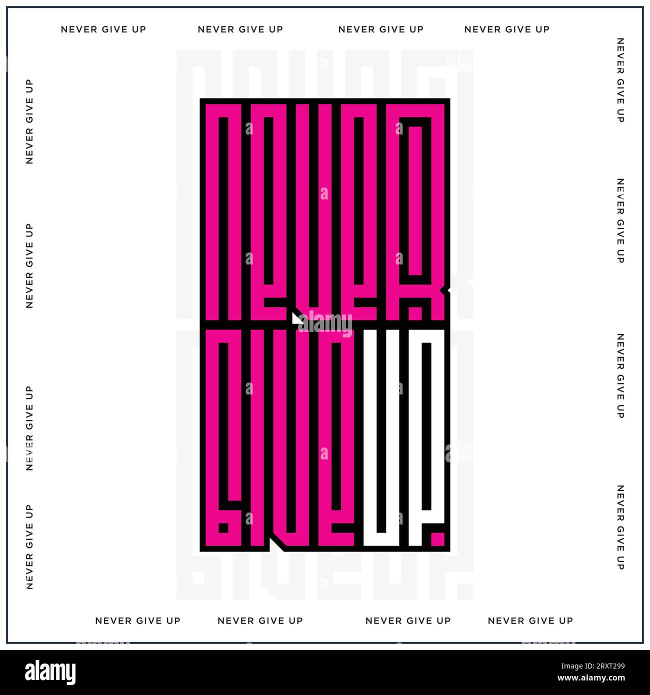 Never Give Up Inspirational Poster vector, Typography Never Give Up ...