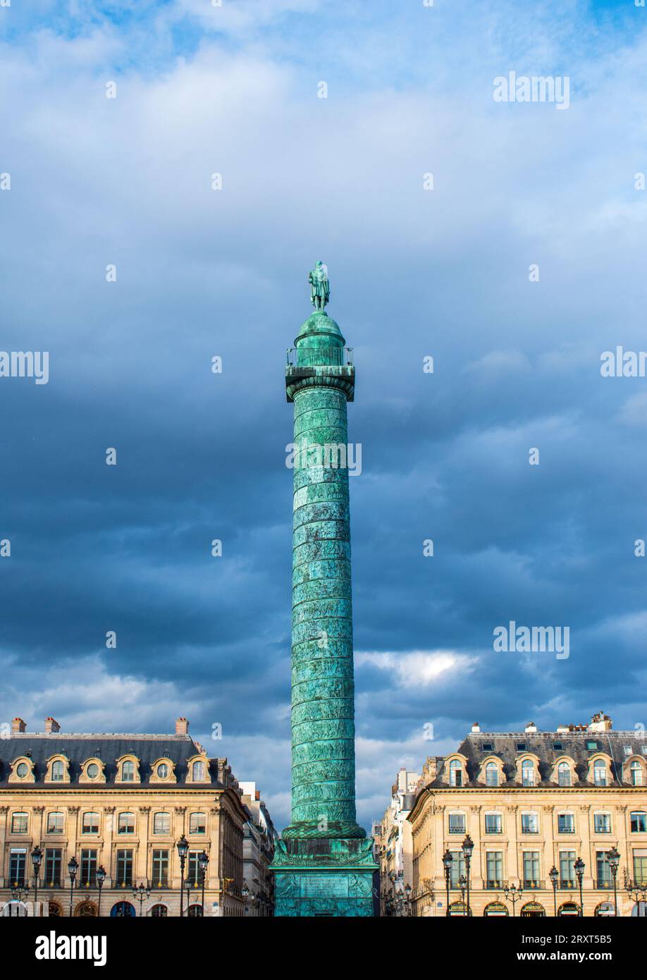 the column of Place Vendôme in Paris, France Stock Photo - Alamy