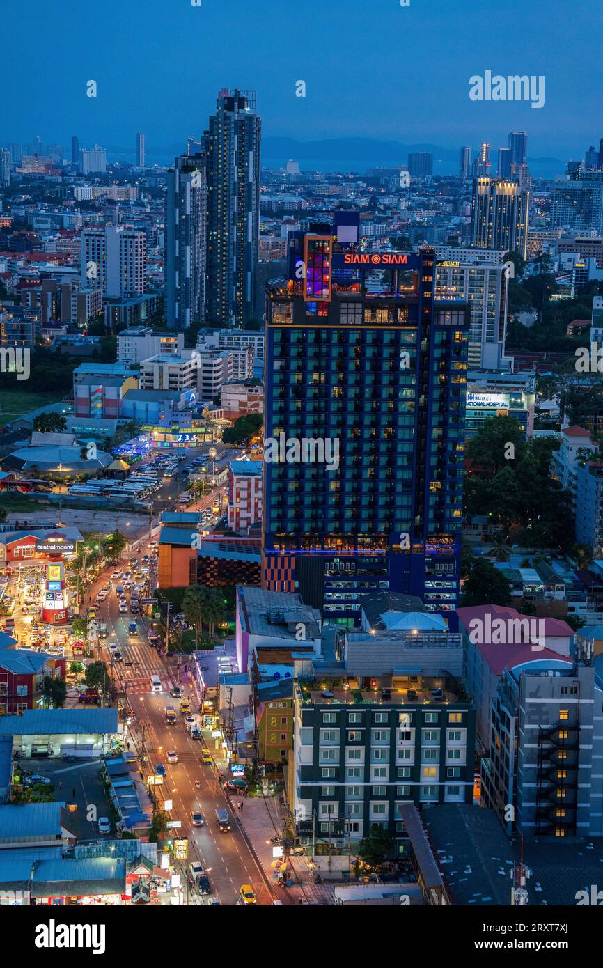 View the City and Buildings of Pattaya District Chonburi in Thailand ...