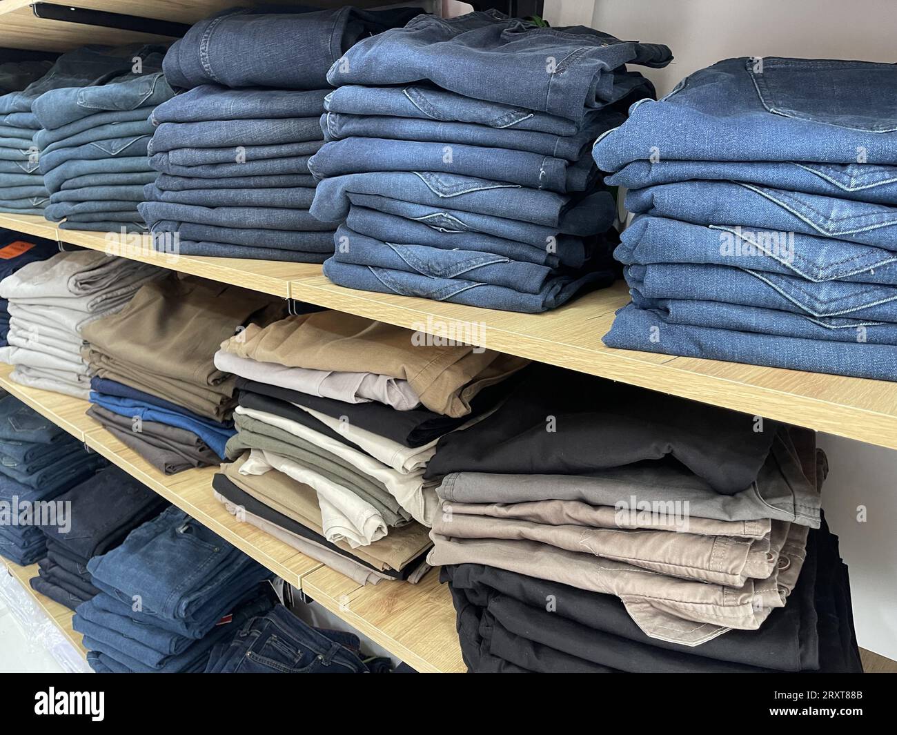 Jean rack hi-res stock photography and images - Alamy