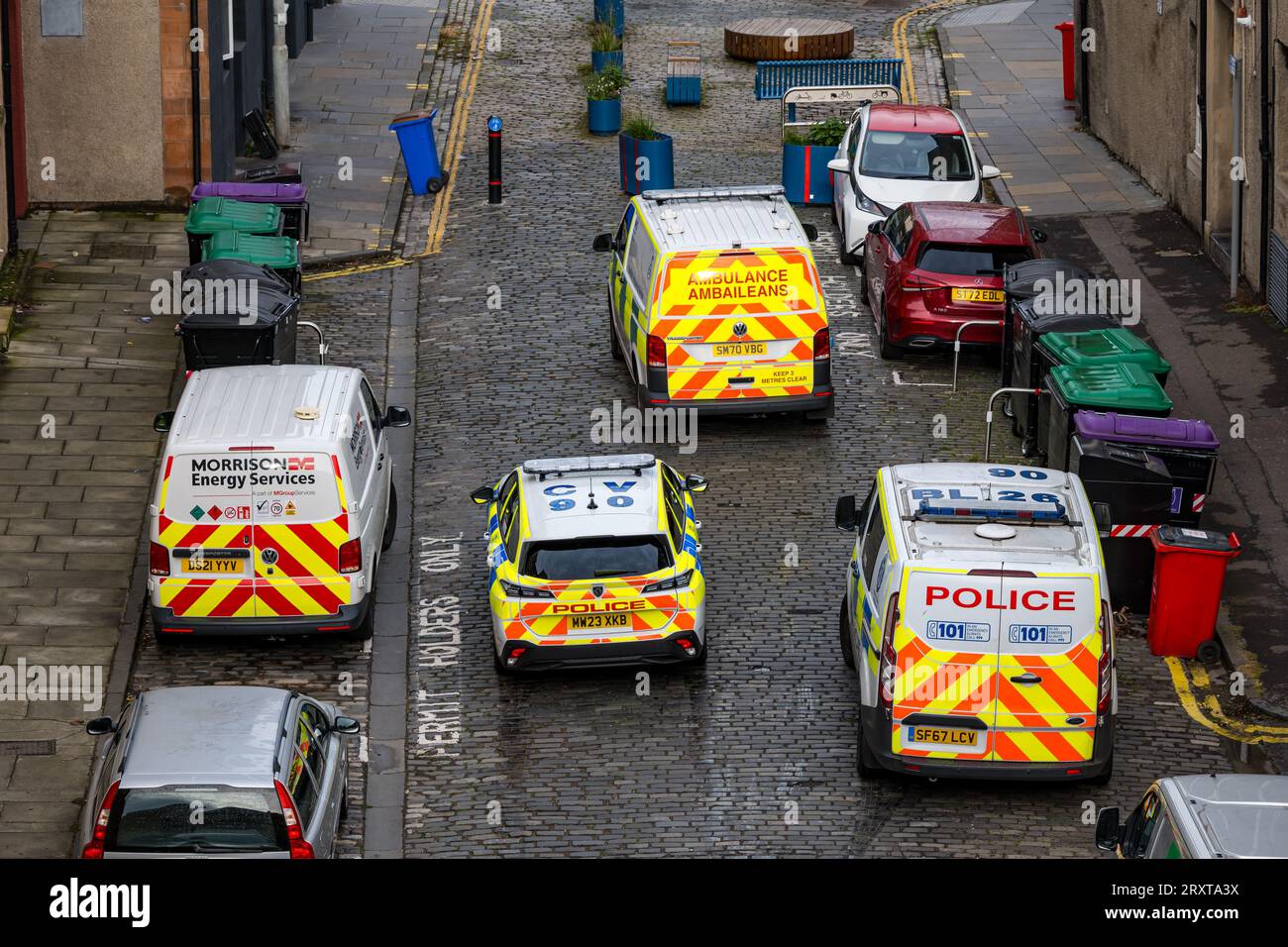 Leith, Edinburgh, Scotland, UK, 27th September 2023. Police Incident ...