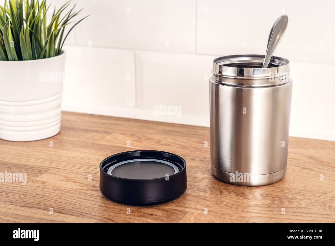 Thermos stainless, thermo sport bootle, canteen bottle Stock Photo - Alamy