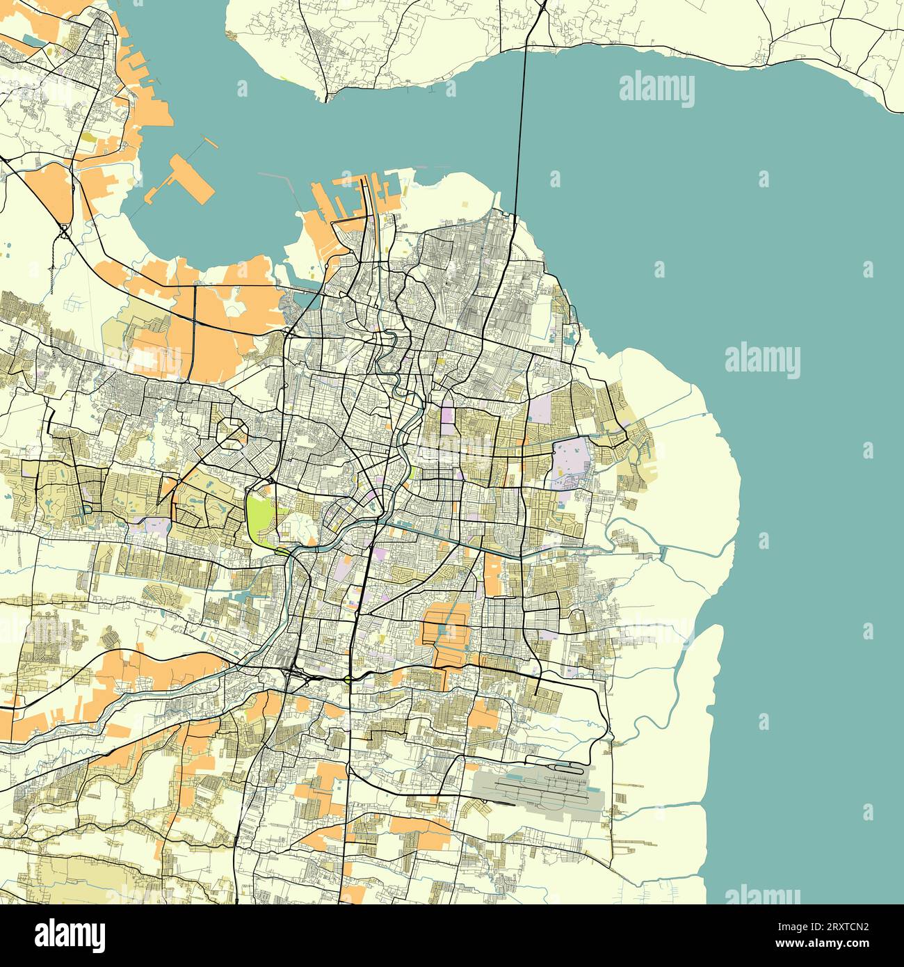 Map of surabaya hi-res stock photography and images - Alamy
