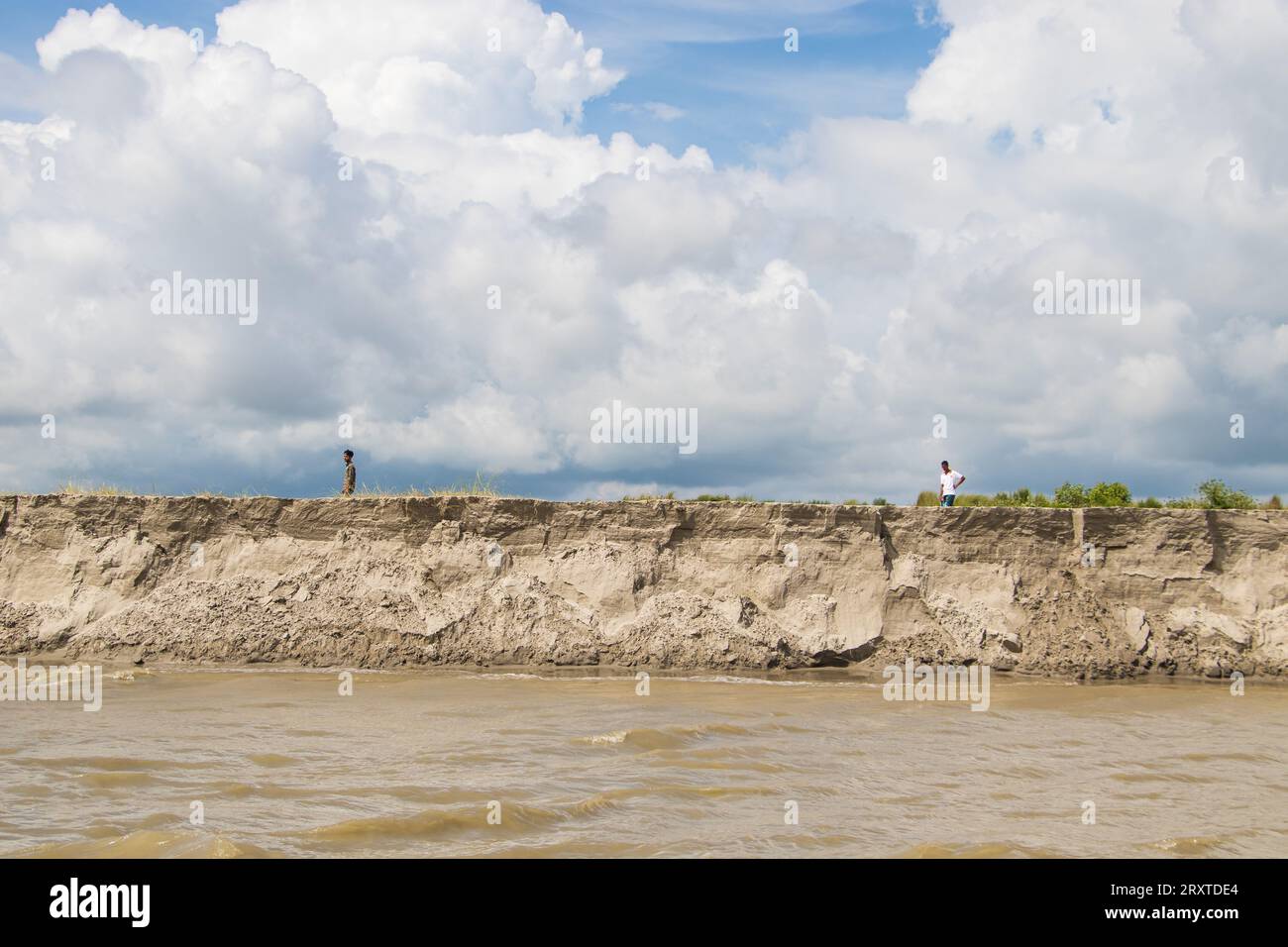 Padma Riverbank erosion photography from Padma River, Bangladesh Stock ...