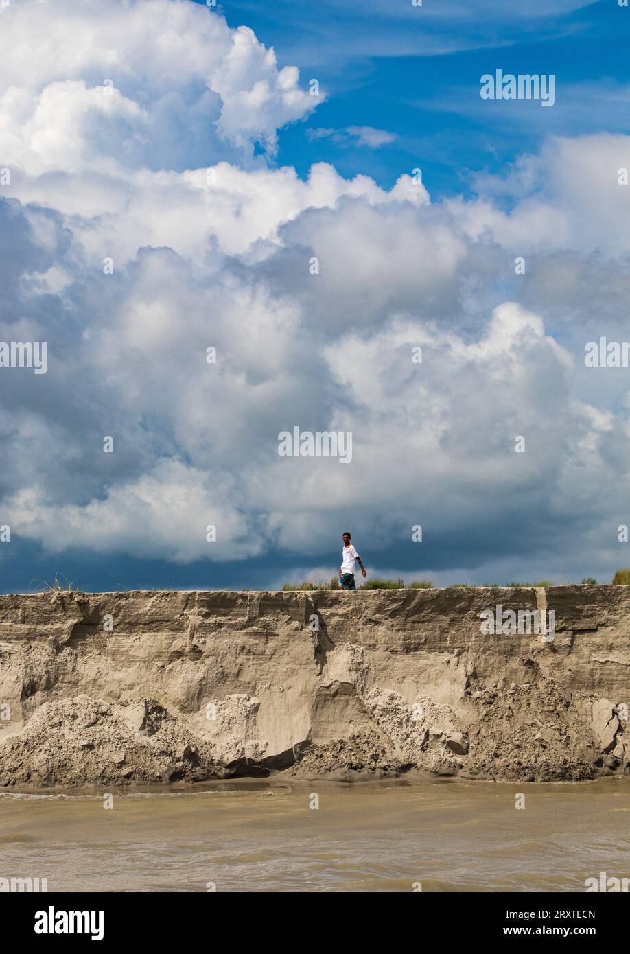 Padma Riverbank erosion photography from Padma River, Bangladesh Stock ...