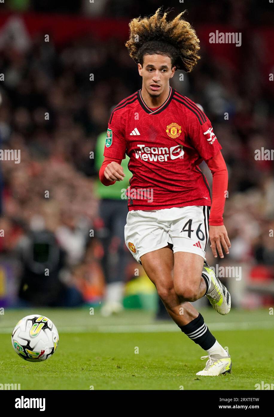 MANCHESTER, ENGLAND, 26th September 2023. Hannibal of Manchester United ...