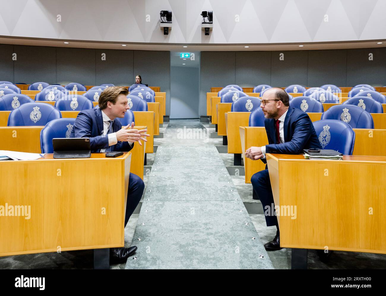 THE HAGUE - Ruben Brekelmans (VVD) and Bart van den Brink (CDA) during ...