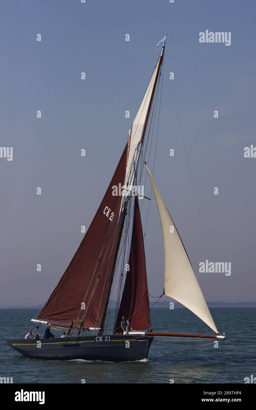 The oyster smack Charlotte Ellen, CK21, Blackwater match, Essex, 2023 ...