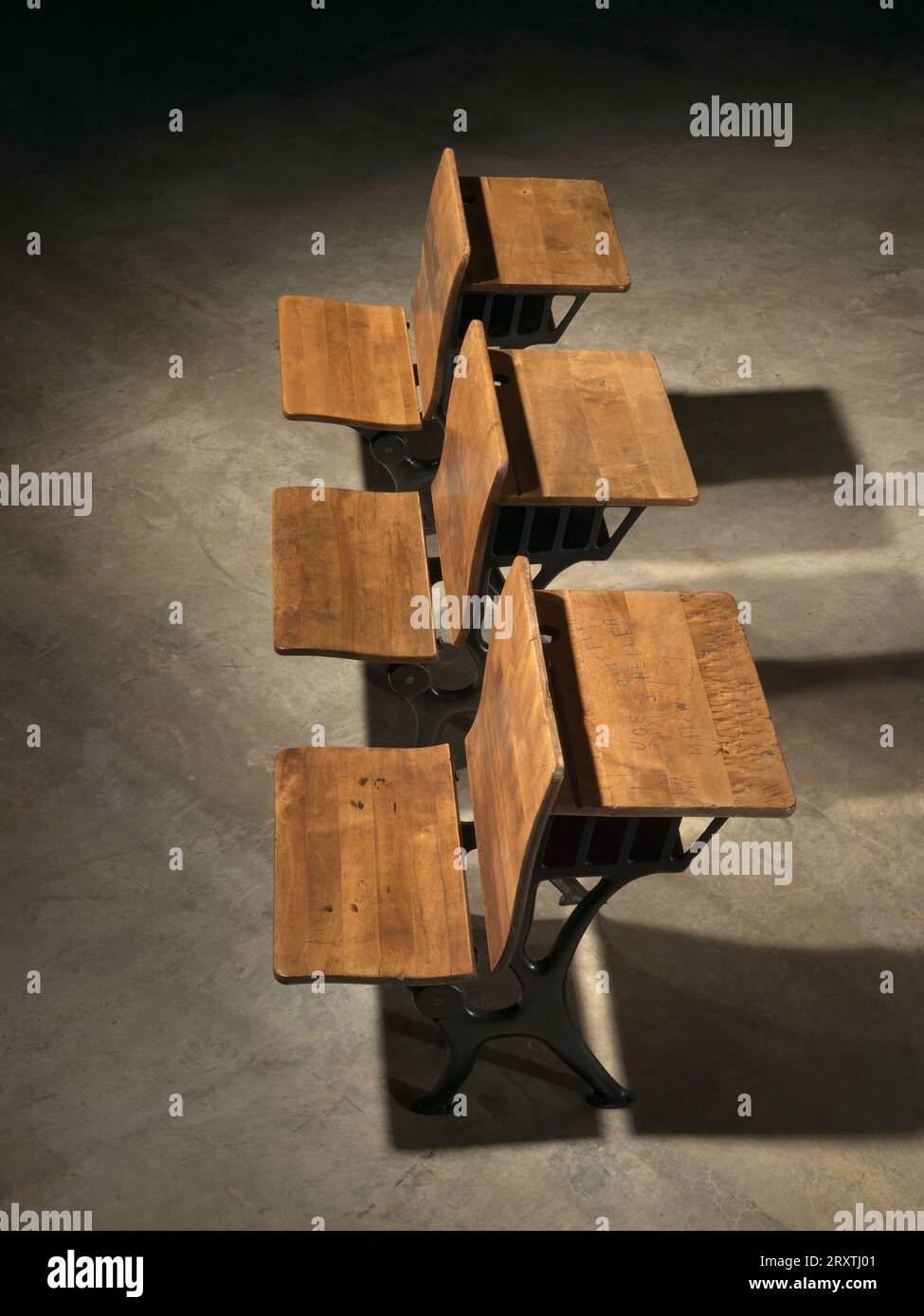 A set of desks from the Hope Rosenwald School in Pomaria, South ...