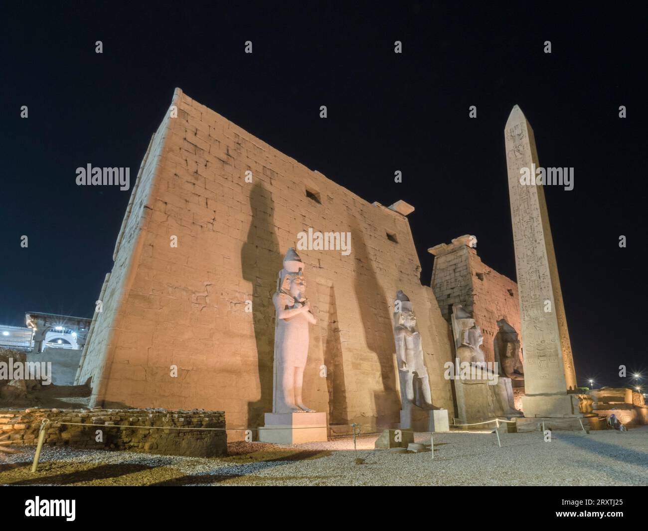 The Luxor Temple at night, a large Ancient Egyptian temple complex ...