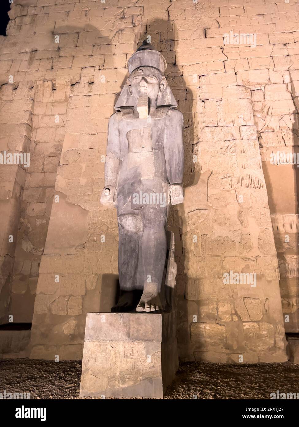 The Luxor Temple at night, a large Ancient Egyptian temple complex ...