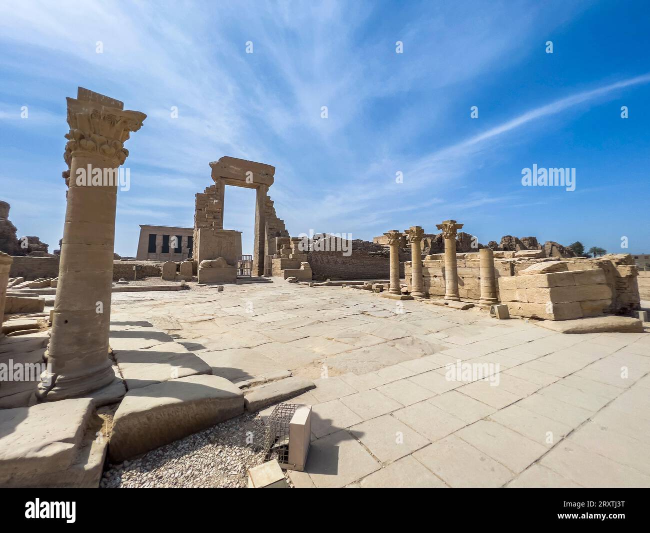 Gate of Domitian and Trajan, northern entrance of the Temple of Hathor ...