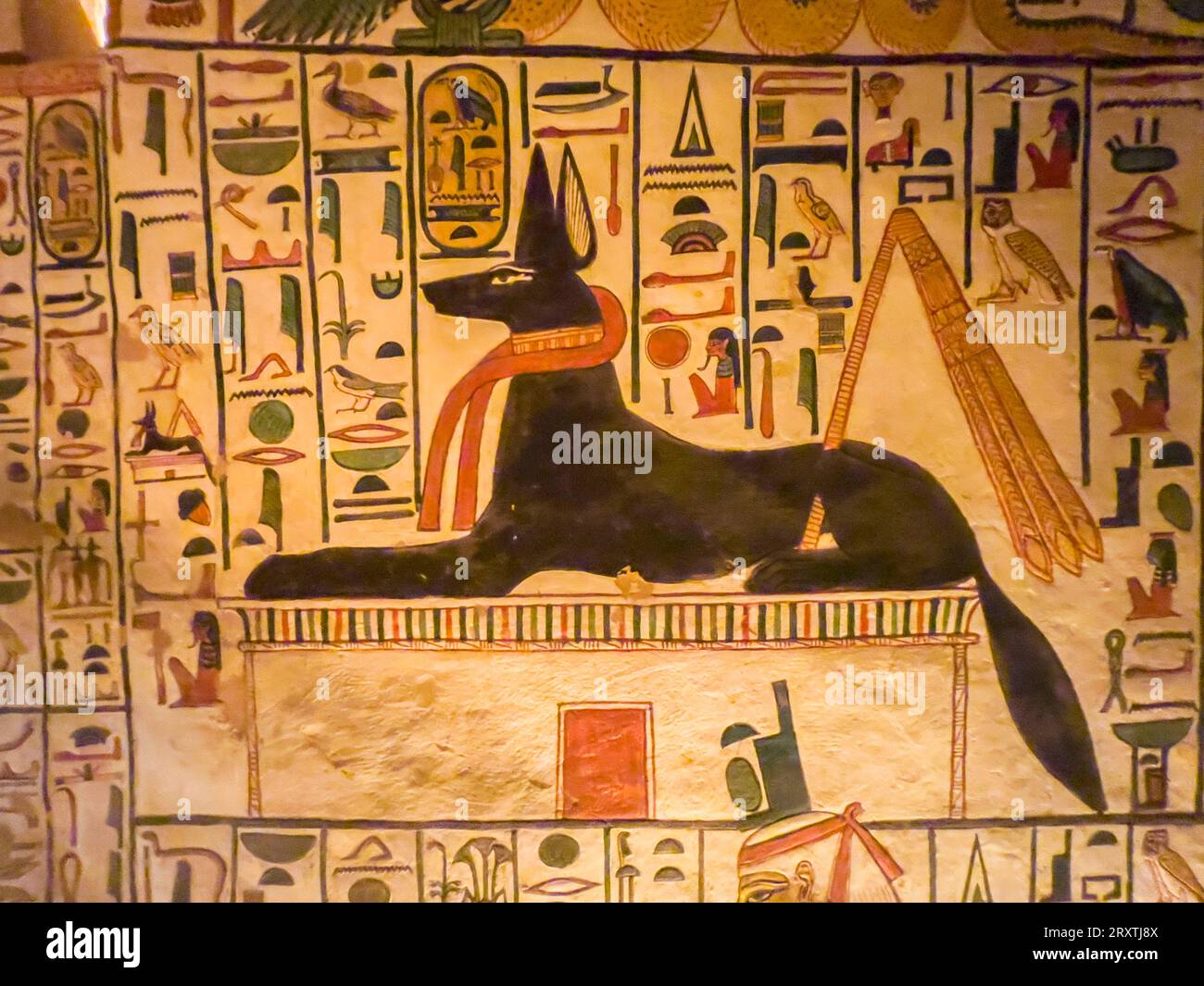 Reliefs and paintings in the tomb of Nefertari, the Great Wife of ...