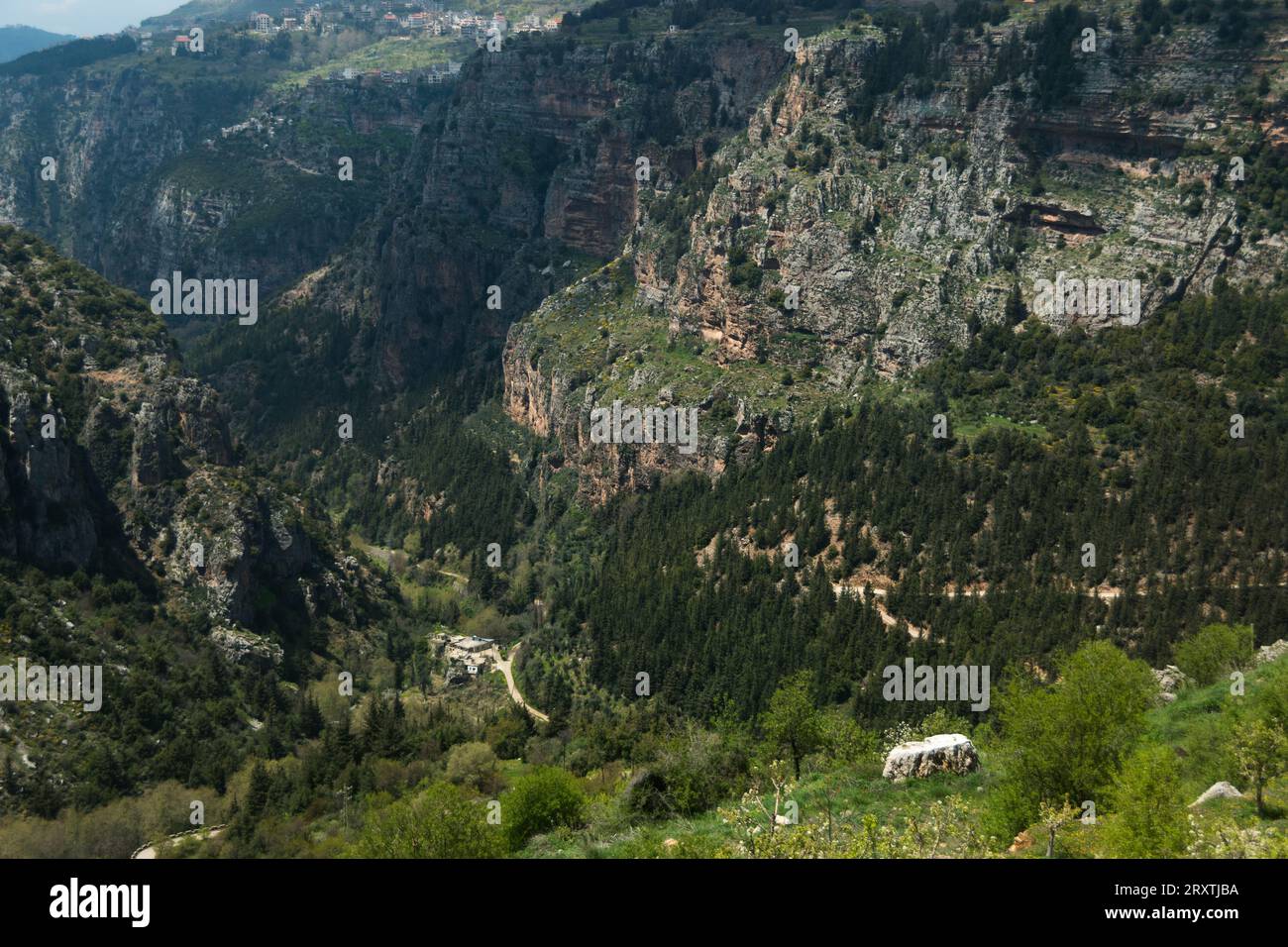 Qadisa Valley landscape, Lebanon Stock Photo - Alamy