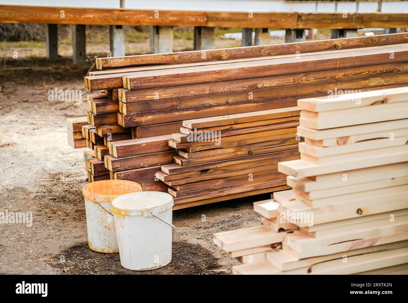 Building construction of wooden frame house made of SIP structural ...