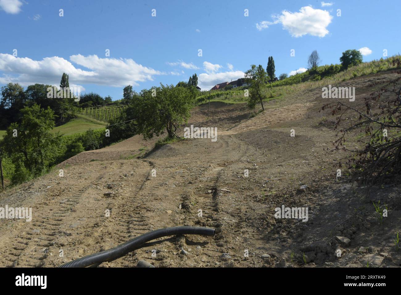 soil on a field in agriculture, usable land and arable farming soil on ...