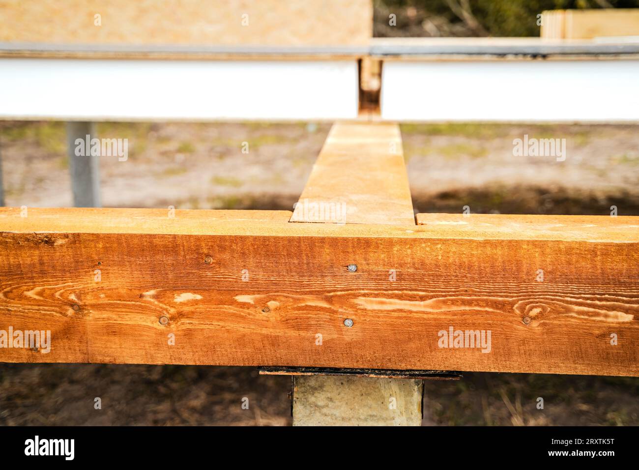 Building construction of wooden frame house made of SIP structural ...