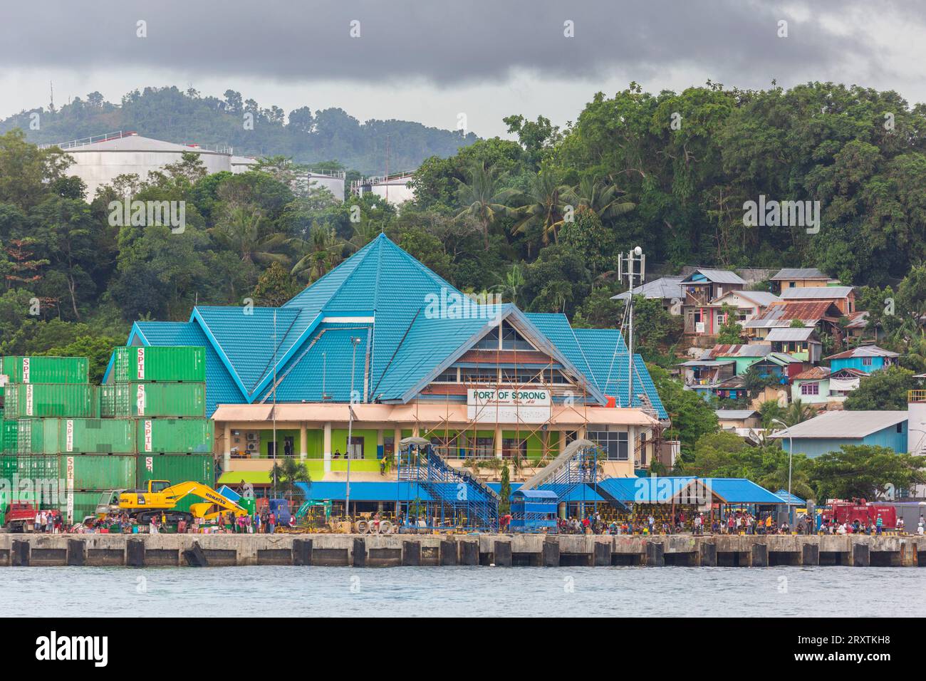 The harbor in the city of Sorong, the largest city and the capital of ...
