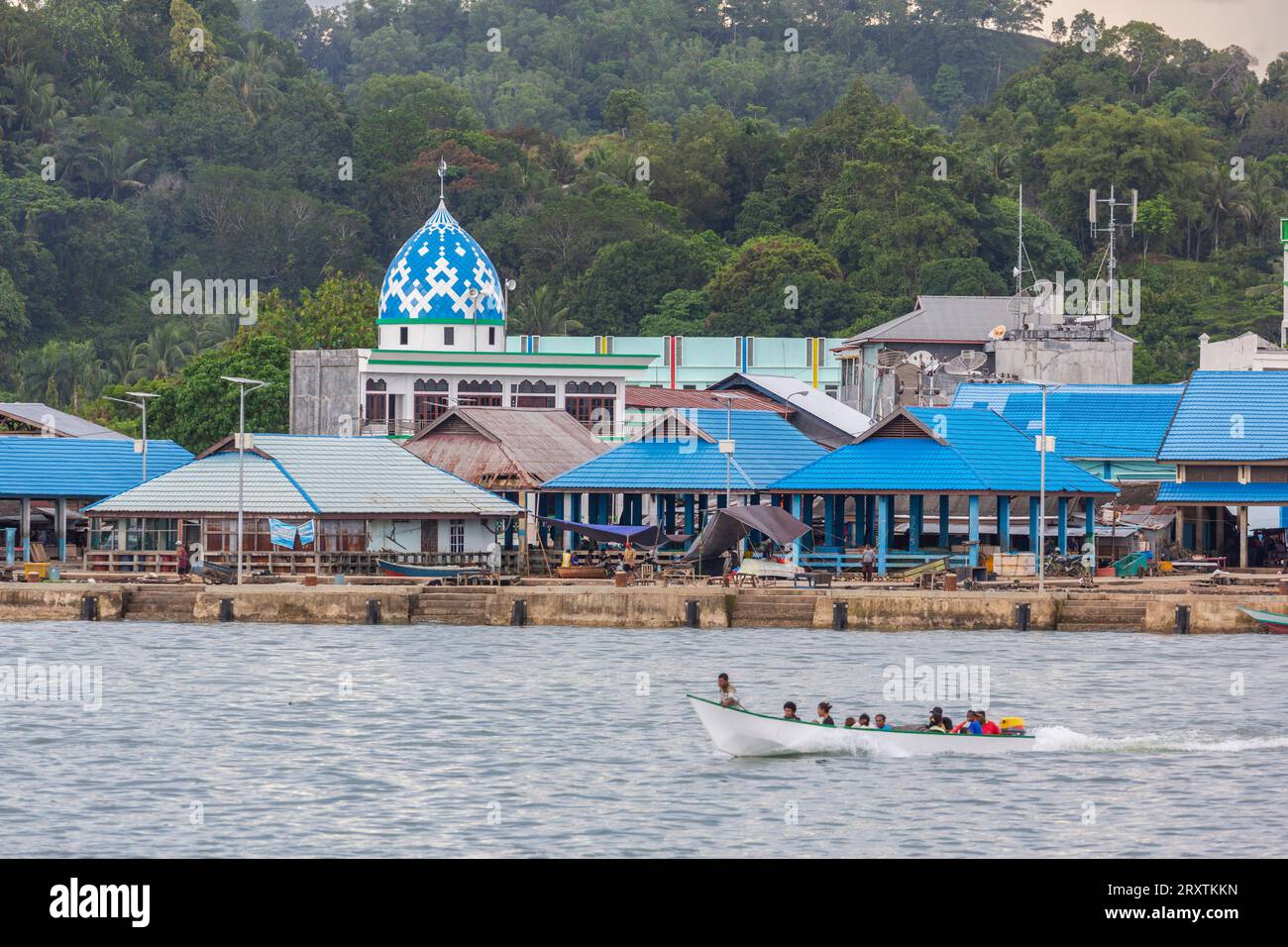 The harbor in the city of Sorong, the largest city and the capital of ...