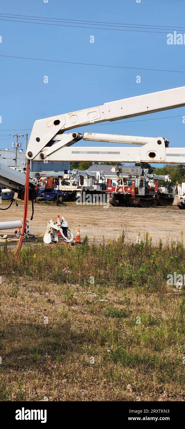 heavy duty utility company equipment used for servicing and repairing ...