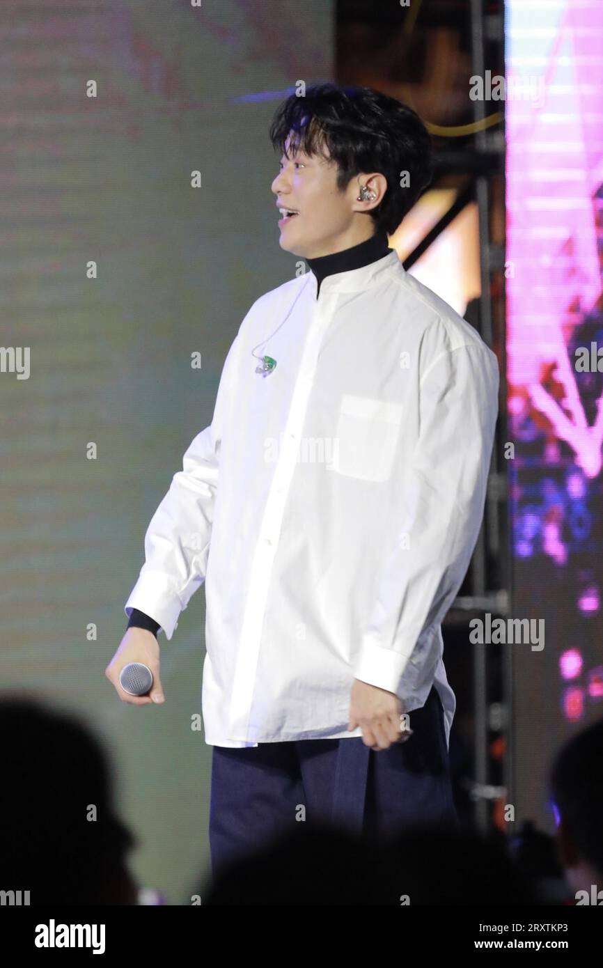 Malaysian Chinese singer Nicholas Teo attends an activity in Changsha ...