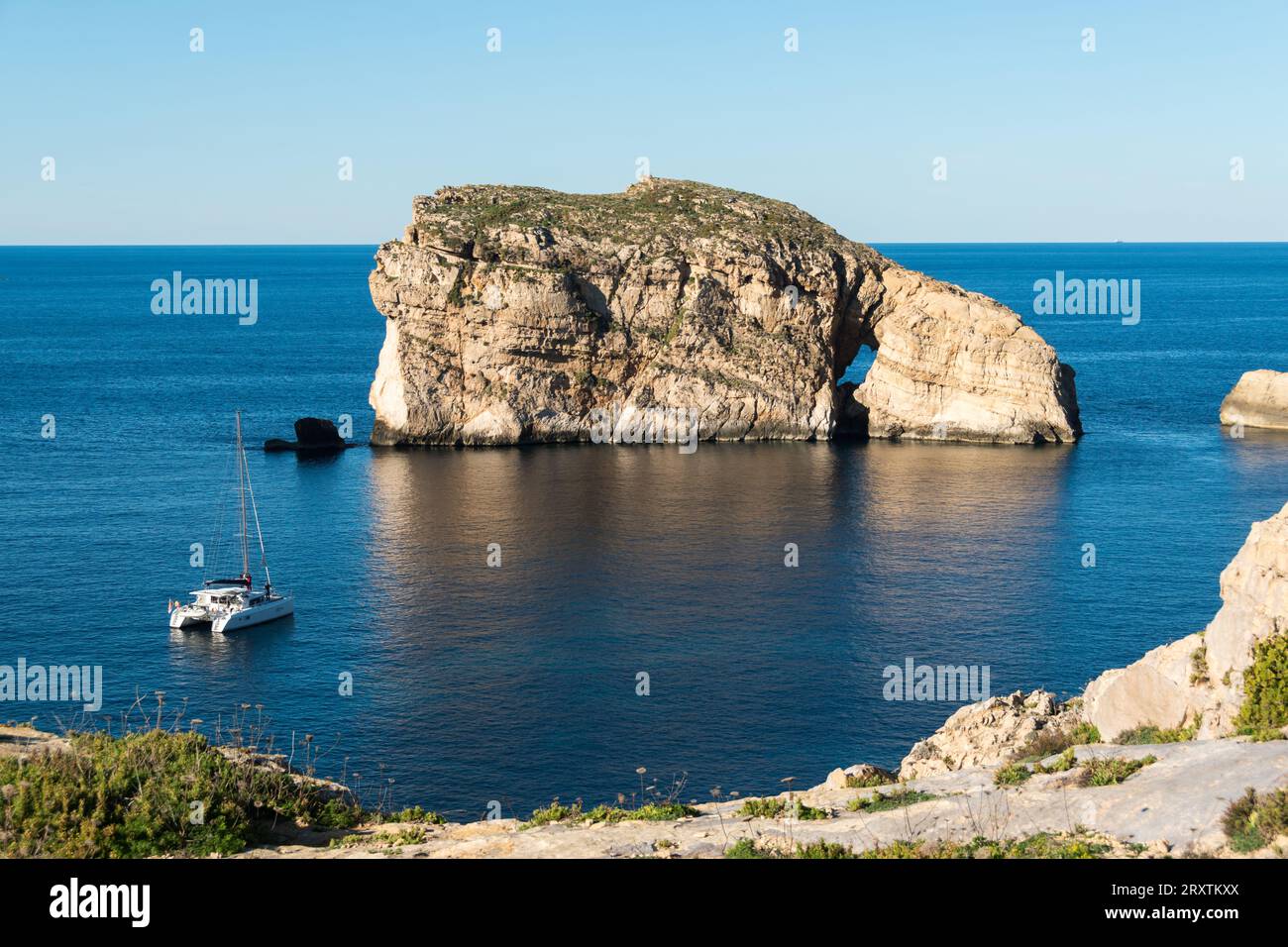 Cliffs of Gozo island, Malta Stock Photo - Alamy