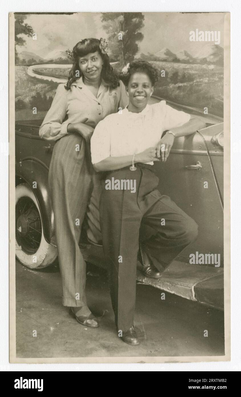 Photographic postcard with black and white photograph of Jackie Bryant Smith's sister, Virginia ...