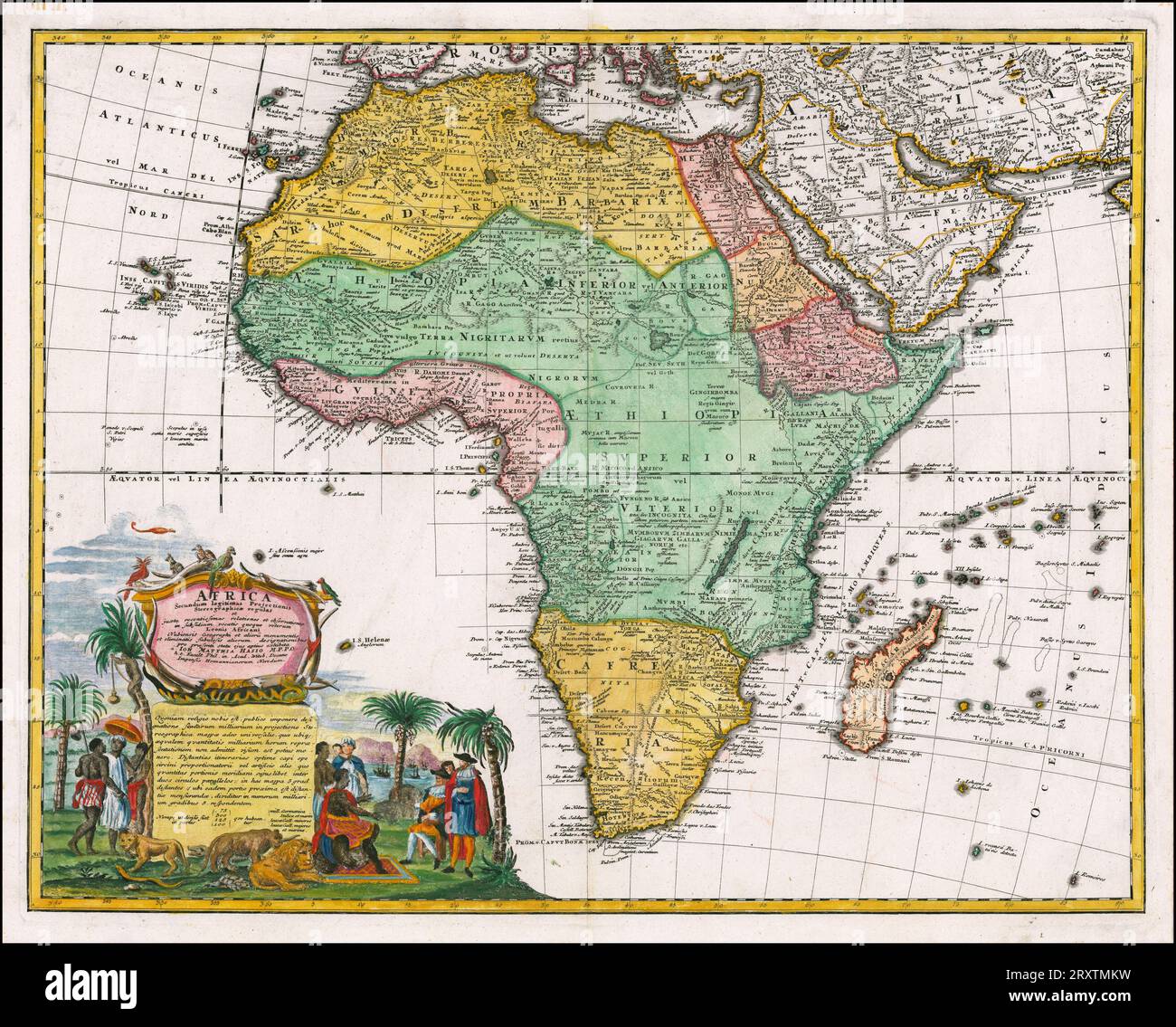 Map of africa 1737 hi-res stock photography and images - Alamy