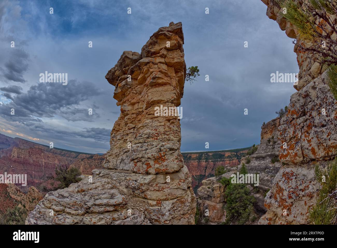 A rock spire just east of Grandview Point at Grand Canyon South Rim ...