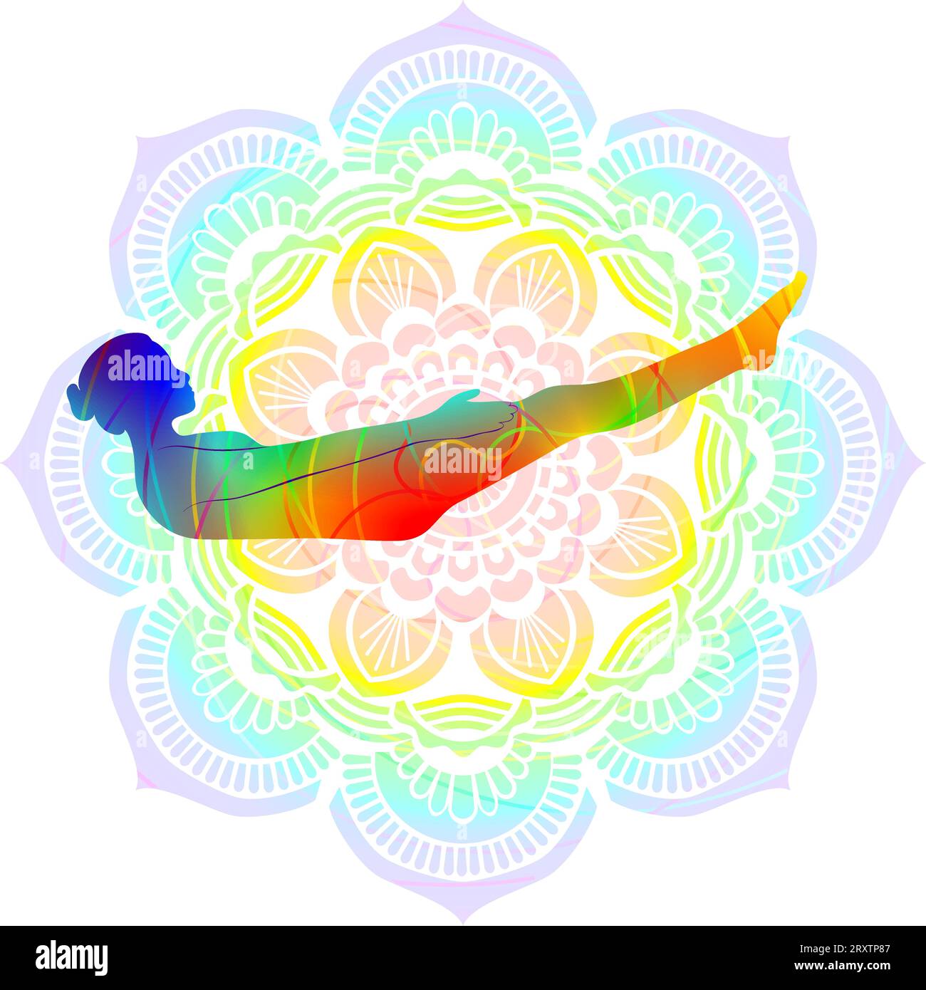 Colorful silhouette yoga posture. Low Boat pose or Canoe pose. Ardha ... Colorful silhouette yoga posture. Low Boat pose or Canoe pose. Ardha ...