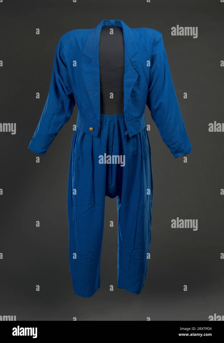 This blue jacket (.1) and Hammer pants (.2) were worn by the rapper and ...