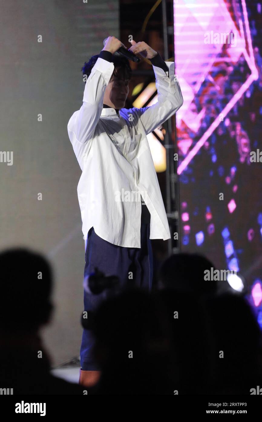 Malaysian Chinese singer Nicholas Teo attends an activity in Changsha ...