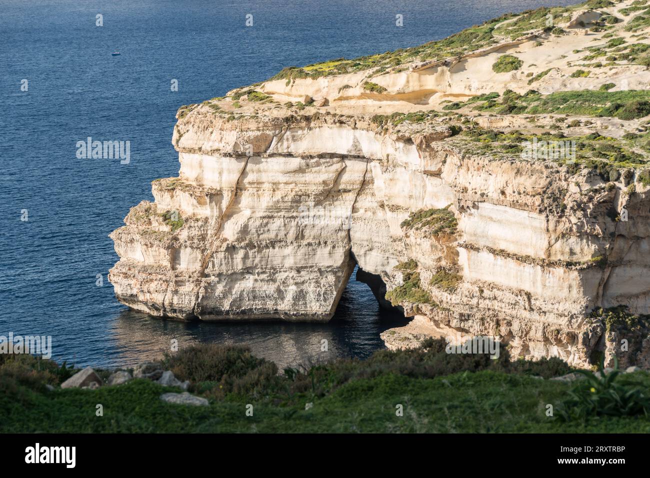 Cliffs of Gozo island, Malta Stock Photo - Alamy